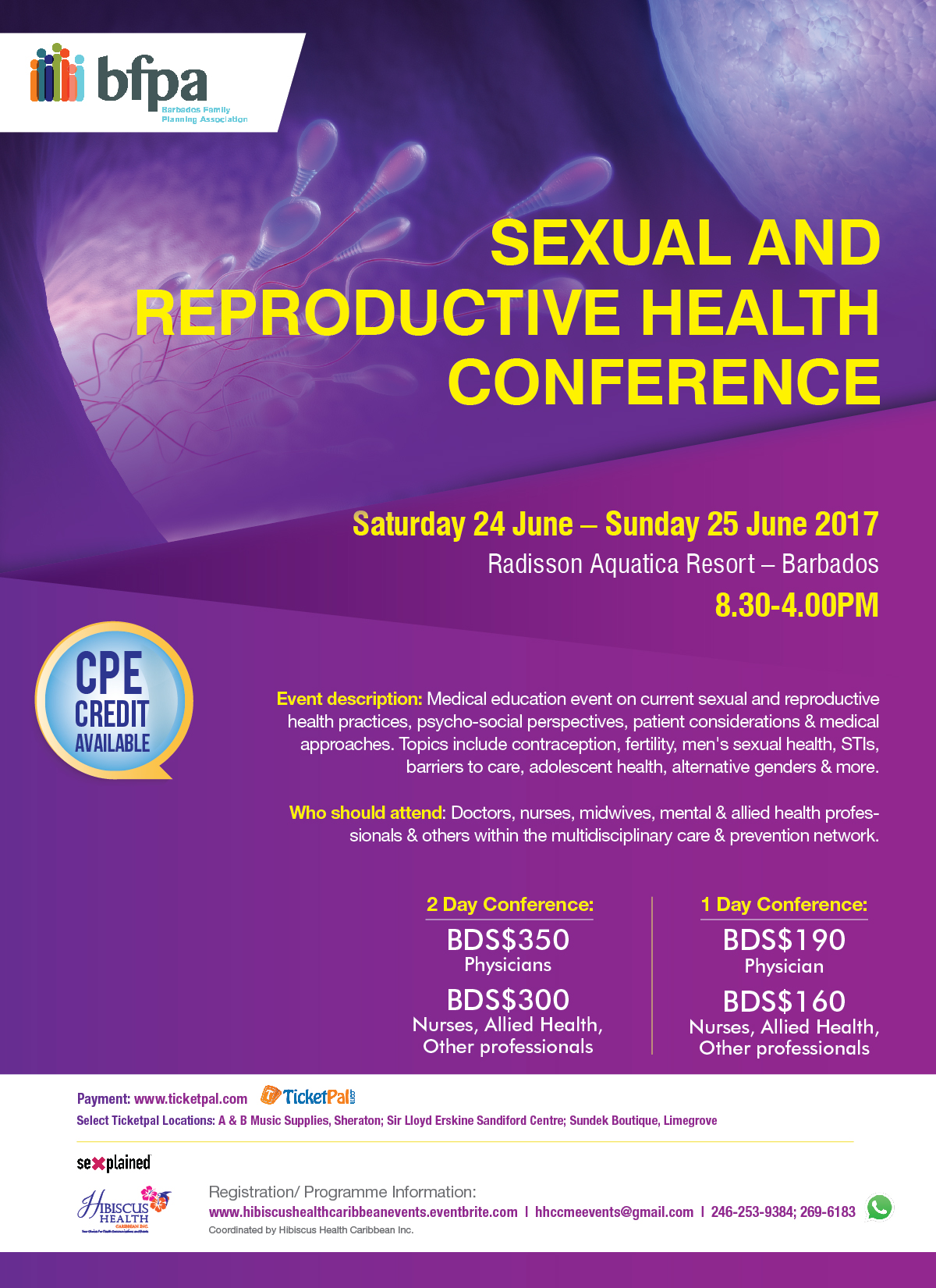 Barbados Family Planning’s Sexual & Reproductive Health Conference June ...
