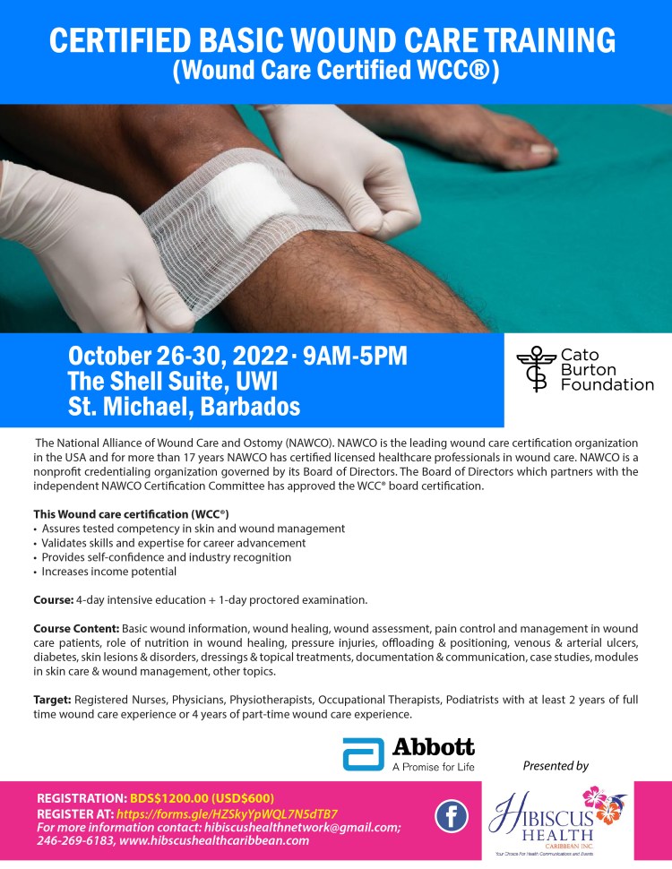 Certified Basic Wound Care Training – Hibiscus Health Caribbean Inc.